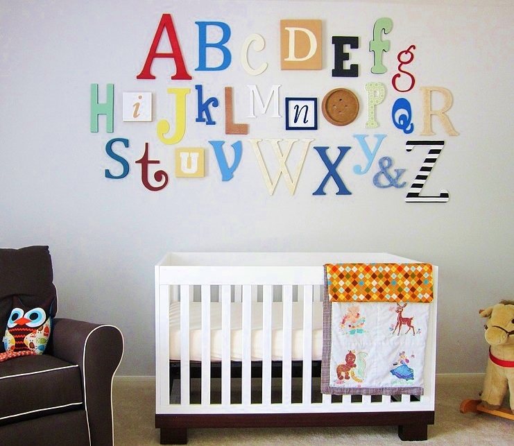 Alphabet Set -wooden Letters -alphabet Wall-abc Wall- Unpainted 12" To ...